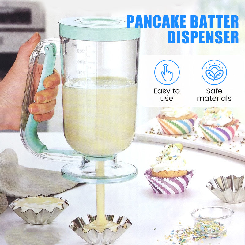 Dosatore per pastella per pancake con frusta integrata e misurino grad ...